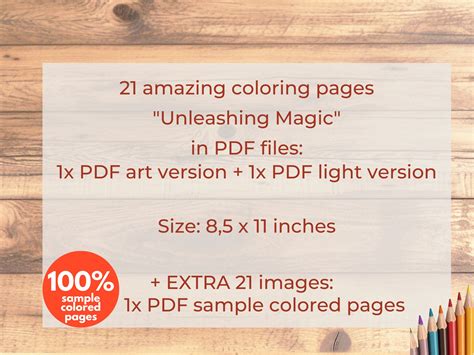 Unleashing Magic Coloring Book Printable Coloring Page For Adult