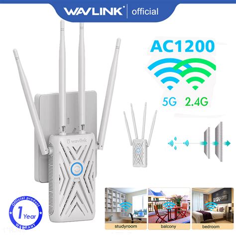 Wavlink Ac1200 2 4Ghz 5Ghz Dual Band Wifi Range Extender High Power