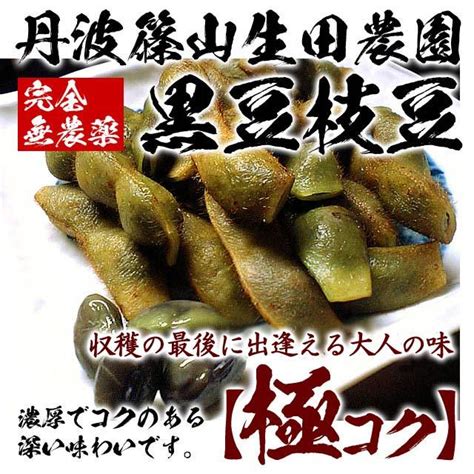 丹波篠山いくた農園の無農薬・無化学肥料栽培の 黒豆の枝豆 極コク 500g 袋入り 黒大豆枝豆 冷蔵限定 Kiwakoku 500