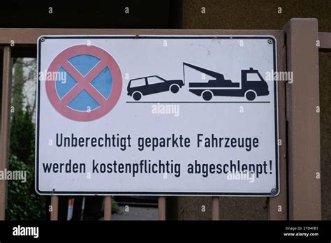 Keep Driveway Exit Clear Prohibition Sign Germany Stock Photo Alamy