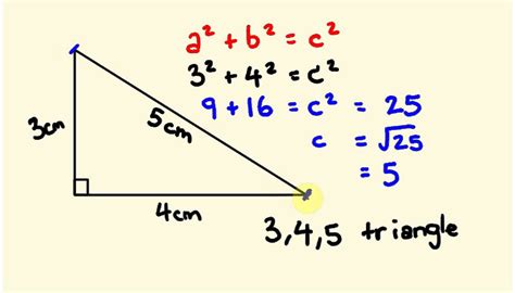Pythagorus Theorum Math Lesson 3 4 5 Triangle Youtube