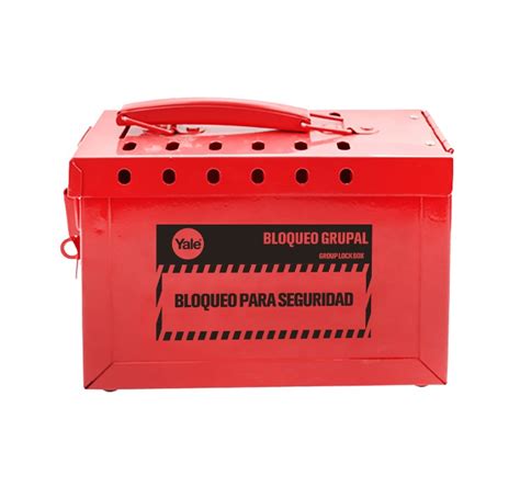 Caja De Bloqueo Grupal Roja Marca Yale