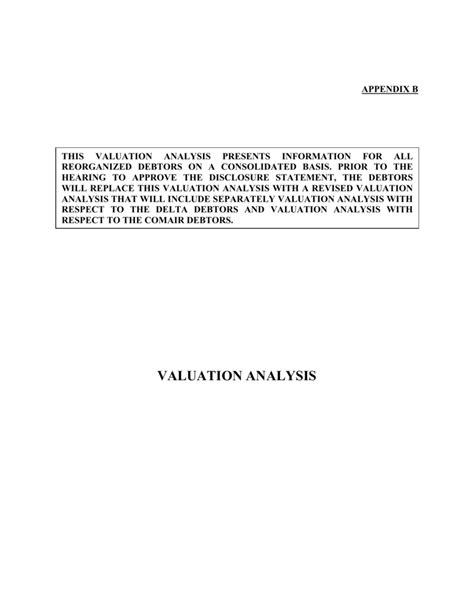 Valuation Analysis