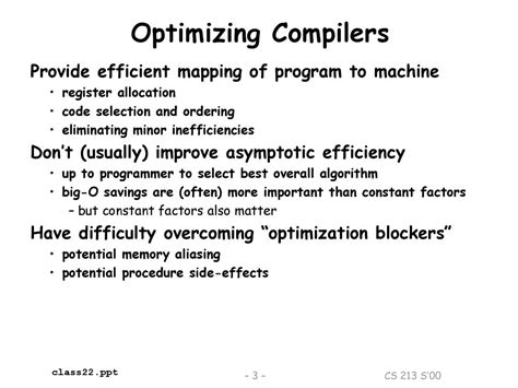Code Optimization April 6 Ppt Download