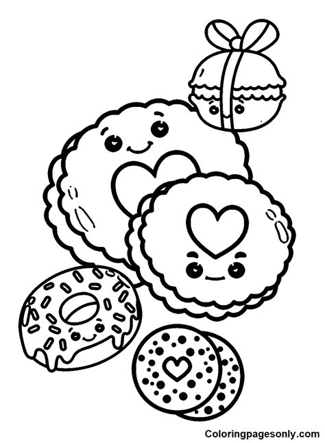 Desenhos De Cookie Para Colorir E Imprimir Pintar Grátis Online