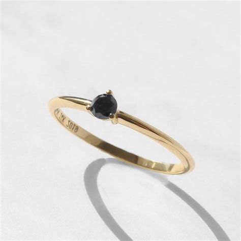 Minimalist Ring Small Engagement Ring Stacking Ring K Etsy