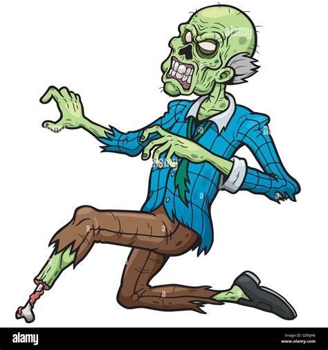 Vector Illustration Of Cartoon Zombie Stock Vector Image And Art Alamy