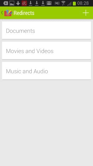 automatically sort files into custom folders on android with redirect