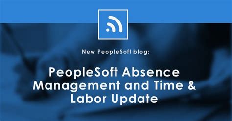 Learn Peoplesoft Time And Labor And Absence Management Quest Peoplesoft