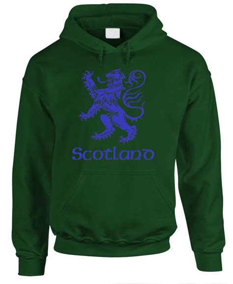 Scotland Lion Rampant Uk Scottish Flag Fleece Pullover Hoodie