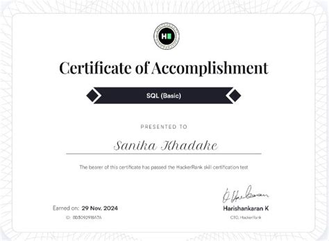 Sanika Khadake On Linkedin Sql Dataanalytics Hackerrank