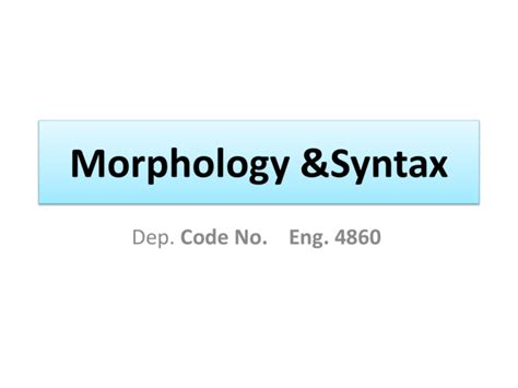 Morphology Morphemes Affixes And Word Formation