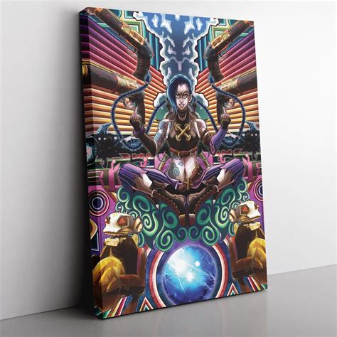 Trippy Jinx Arcane League Of Legends Vertical Canvas Wall Art Otaku