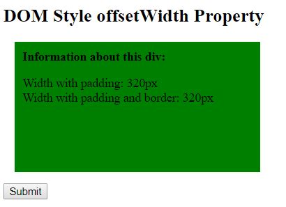 HTML DOM offsetWidth 属性 码农参考