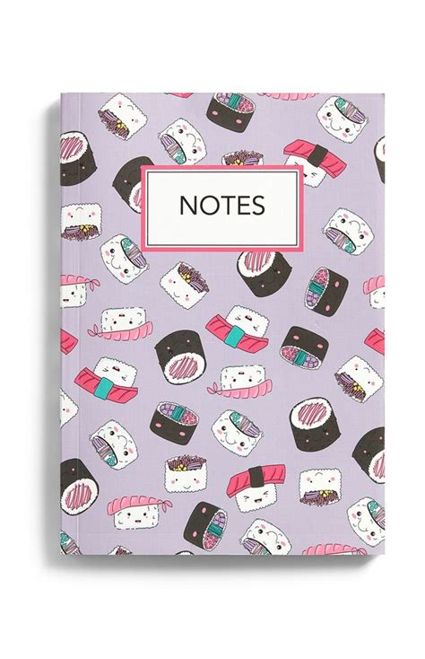 Primark A5 Sushi Notebook Stationery Lover Cute Stationery Primark