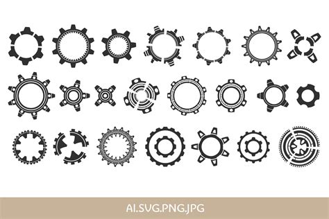 Gears And Cogs Technical Drawing Design Cuts