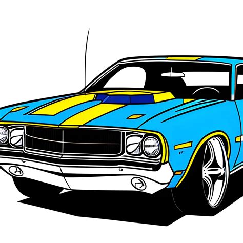 Muscle Car Cartoon Arthub Ai