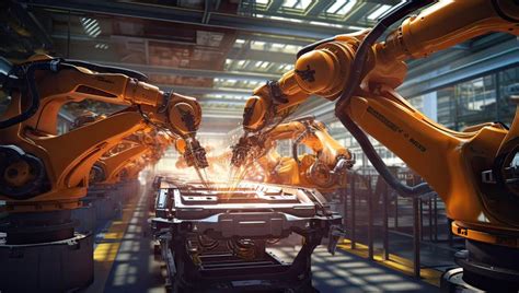 Smart Industry Robot Arm System For Digital Factory Production Stock Illustration Illustration