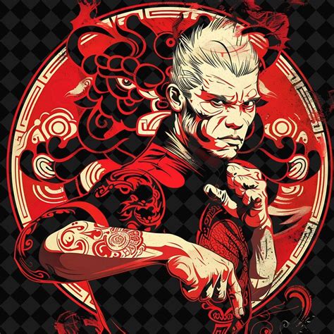 Agile Asian Langur Kung Fu Portrait Holding A Emei Piercer W