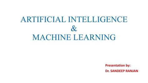 Artificial Intelligence And Machine Learning Pdf Technology Industry Industries