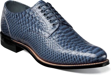 Stacy Adams Mens Madison Cap Toe Boot Blue Print Stacy Adams