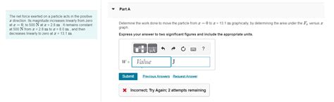solved the net force exerted on a particle acts in the