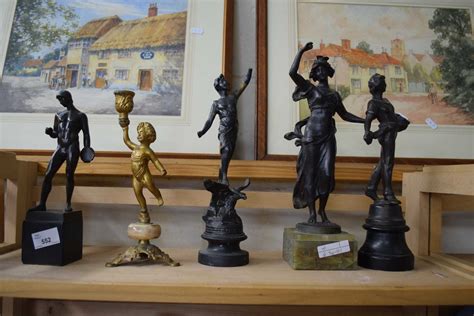 Lot 552 Mixed Lot Various Assorted Spelter Figures