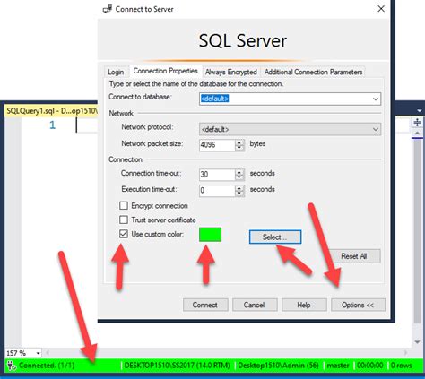sql server life hack status bar color r sqlserver