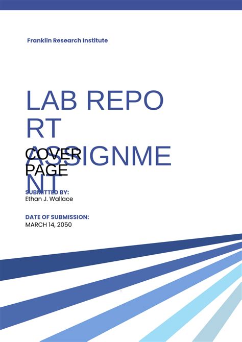 Free Lab Report Cover Page Templates To Edit Online