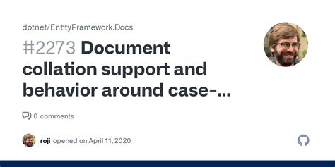 Document Collation Support And Behavior Around Case Sensitivity · Issue