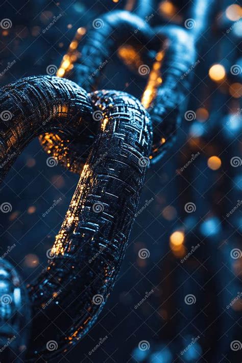 Chain Is Shown In A Blurry Distorted Way Stock Illustration Illustration Of Technology