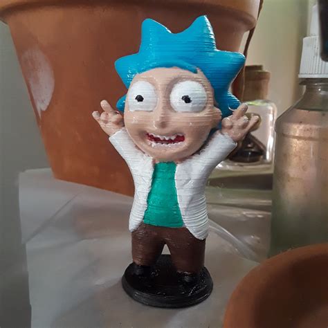 3d Printable Tiny Rick 3d Files By 3d Print Guy