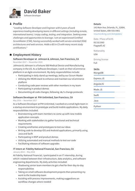 24 Software Developer Resume Examples For 2025