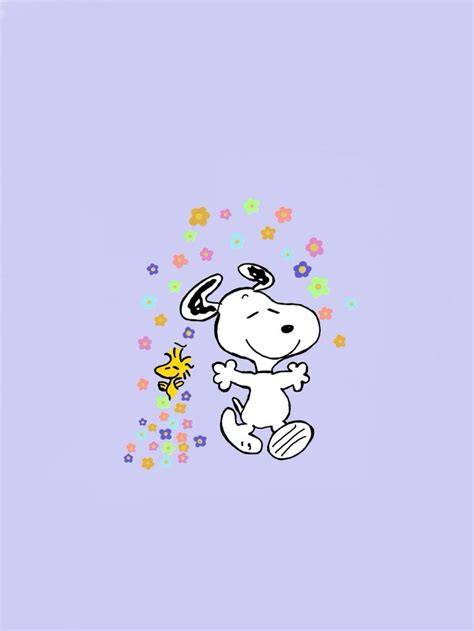 Snoopy And Flowers Snoopy Wallpaper Snoopy Love Snoopy