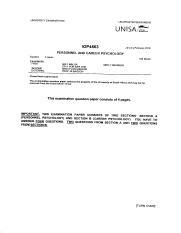 IOP4863 2016 1 E 1 Pdf UNIVERSITY EXAMINATIONS UNIVERSITEITSEKSAMENS U N I SA Mm 0P4863