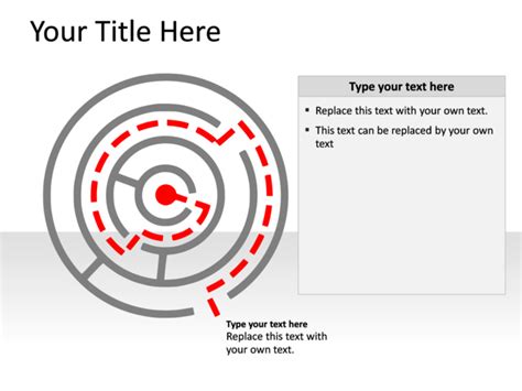 PowerPoint Slide Maze Diagram Red 1 Maze PL180 CrystalGraphics