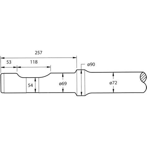 Chisel 620mm For Montabert Sc28 Silver Clip Hydraulic Breaker Unit