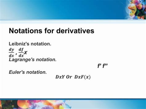 Derivatives And Their Applications Pptx