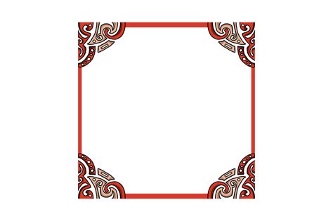 Red Chinese Style Ornament Border Design 22034342 Png