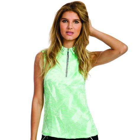 Jamie Sadock Sleeveless Subtle Print Crunch Top Pga Tour Superstore