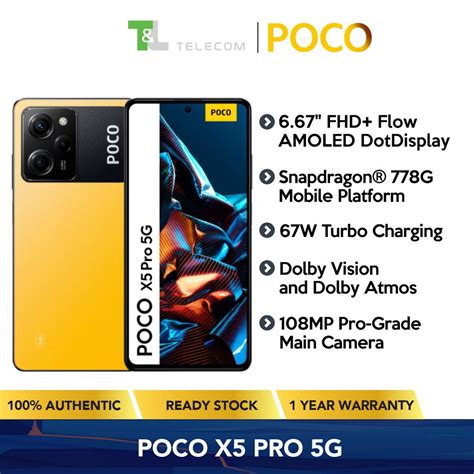 Poco X Pro Dual Sim G Eu Thai Spec Gb Gb Snapdragon G Processor Hz Fhd