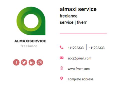 create clickable html email signature outlook signature within 3hrs by