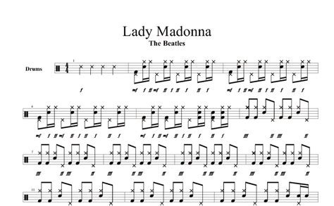 Lady Madonna鼓谱 Beatles 架子鼓谱 琴谱网