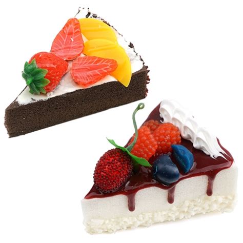 더리얼스 엠데코 생크림 조각 케익 케이크 모형 10cm 랜덤발송 후식 디저트 진열 인조 베이커리 장식 Pu리얼 위시버킷