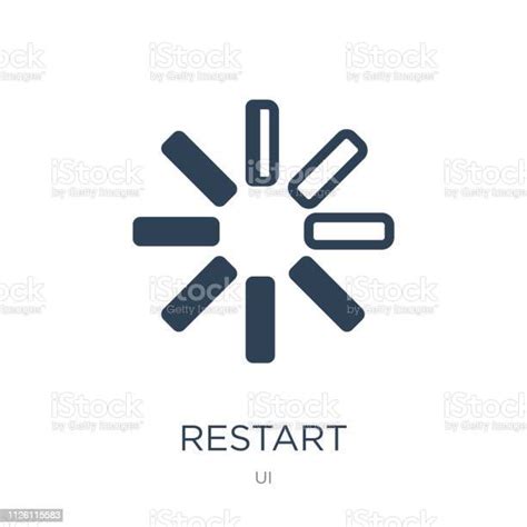 흰색 바탕에 아이콘 벡터를 다시 시작 Ui 컬렉션에서 유행 채워진된 아이콘을 다시 시작 벡터 일러스트 레이 션을 다시 시작 0명에 대한 스톡 벡터 아트 및 기타 이미지