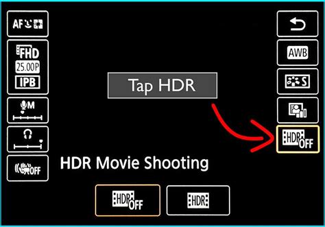 How To Enable Canon EOS R HDR Movie Shooting Mode In Your Video Settings DIY Video Studio