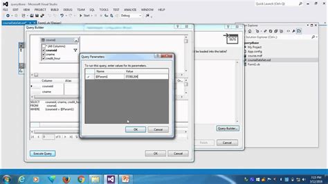 Part 22 Parameter Query Using Vb Net Youtube