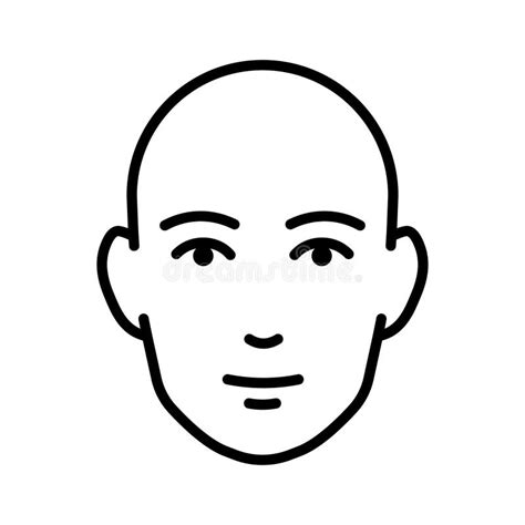 Face Icon Design In Linear Style Stock Vector Illustration Of