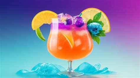 Premium Ai Image Server Presenting A Vibrant Seasonal Cocktail