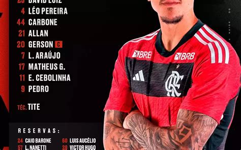 SAIU Flamengo divulga escalação para jogo contra Philadelphia Union